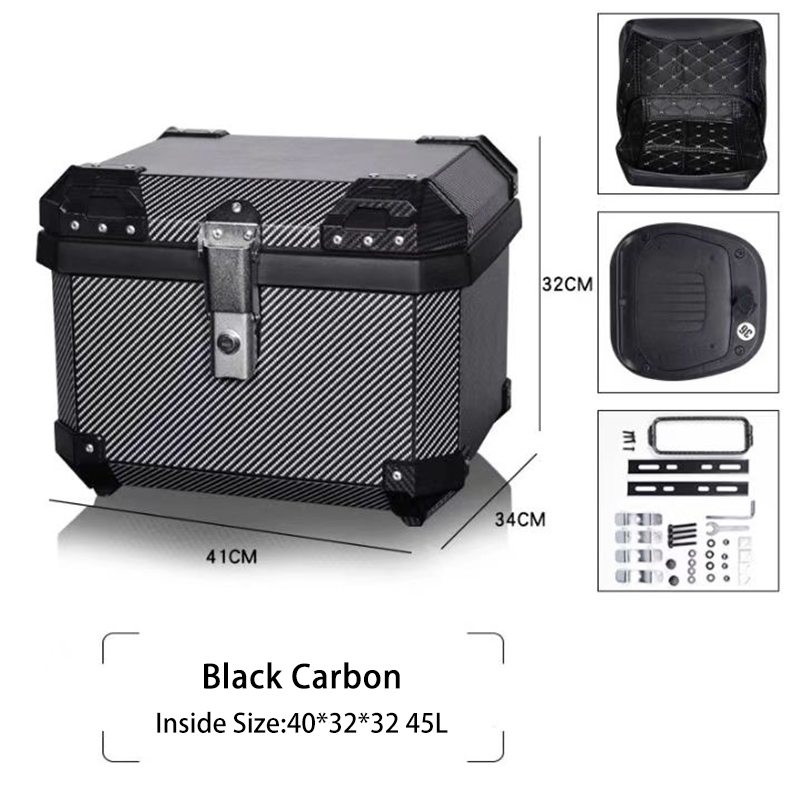 HNJ Top Box Motor Givi 36L/45L/57L Storage Motorcycle Stainless Steel ...