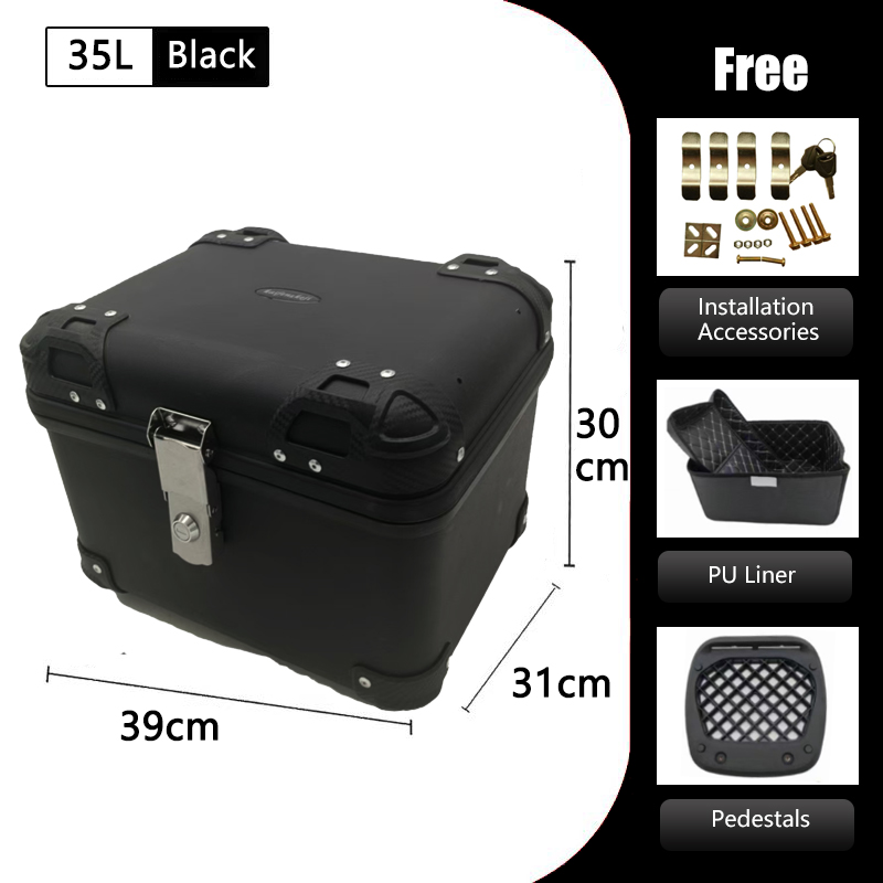 HNJ Top Box Motor Givi 36L/45L/57L Storage Motorcycle Stainless Steel ...