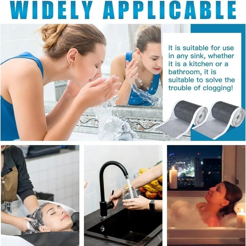 *READY STOCK AT MALAYSIA*4/5M 120MM Cuttable Shower Drain Hair Catcher ...