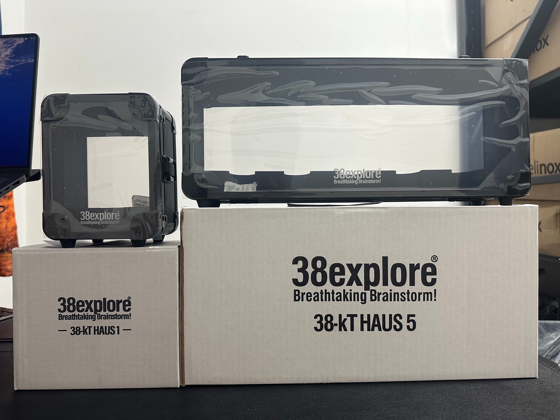 38explore Co-Branded 38kt Aluminum Alloy Transparent Storage Box Outdoor Style Camping Blackened ...