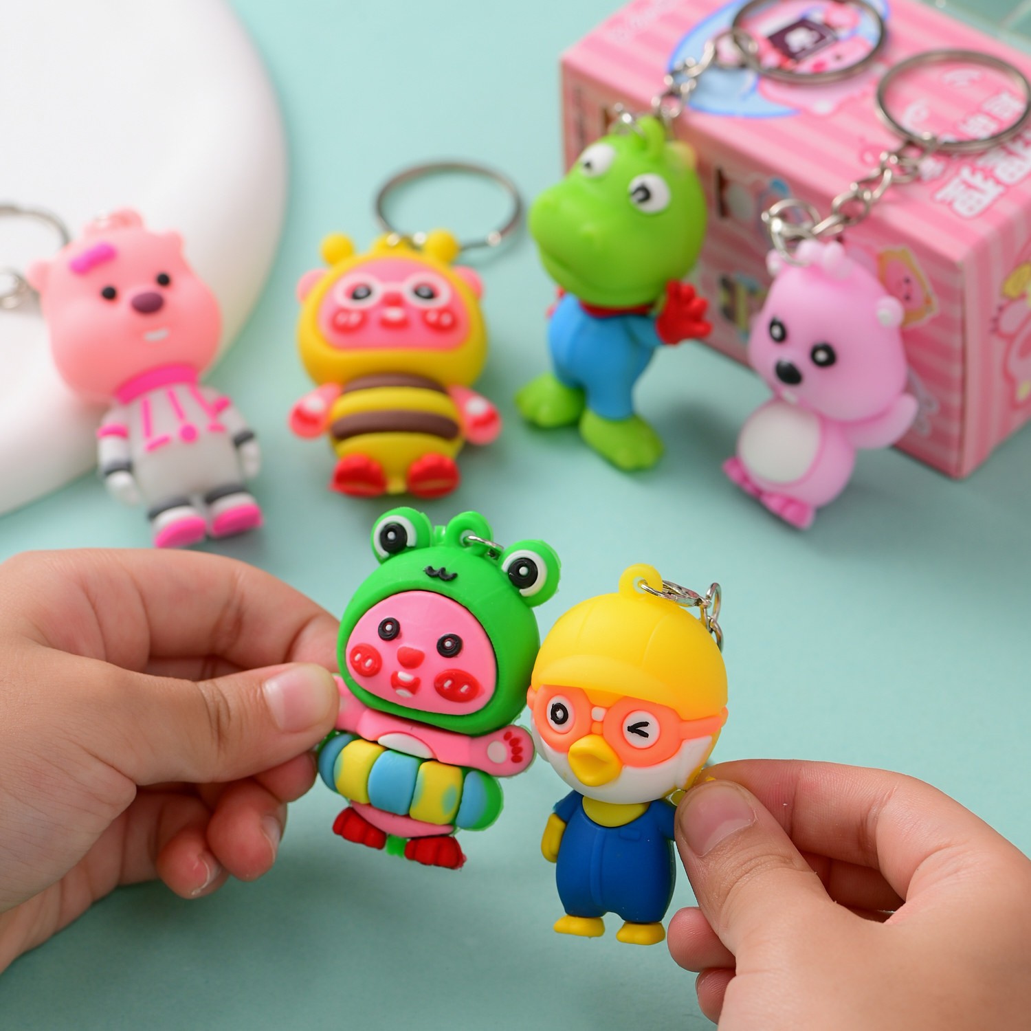 24 Loopy Keychain Blind Box Cute key chain Aksesori beg sekolah cute ...