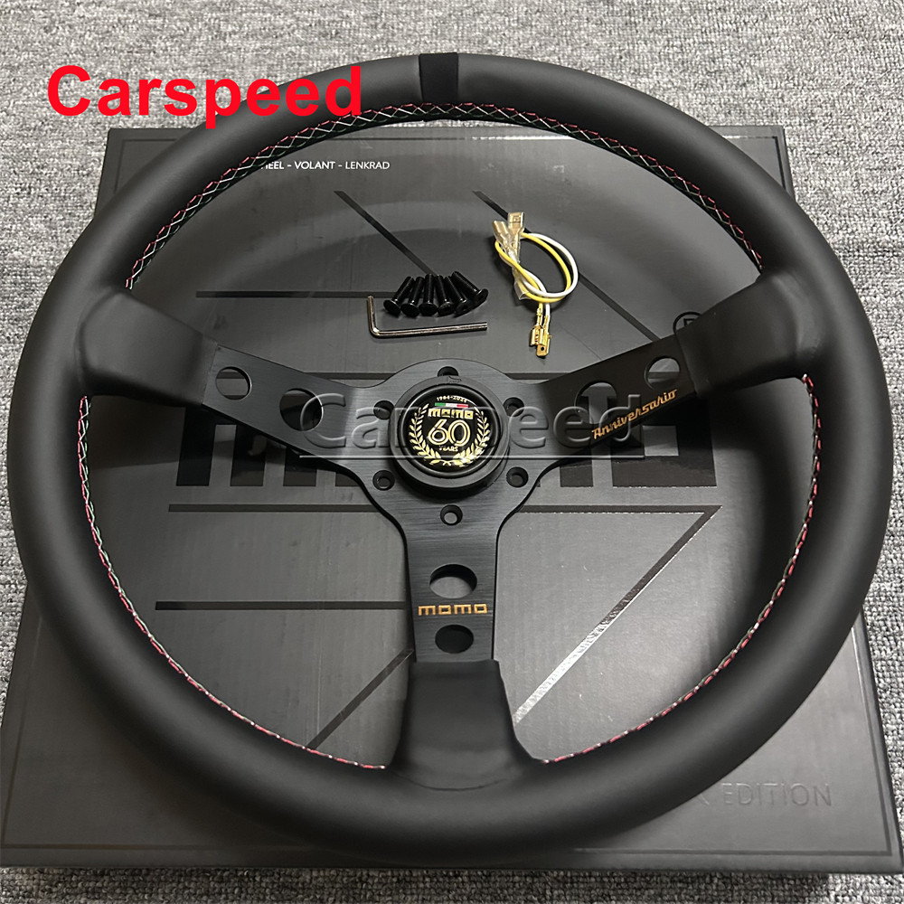14inch MOMO 60th Anniversary Sim Racing Sport Steering Wheel Deep Corn Drift Gaming Steering ...