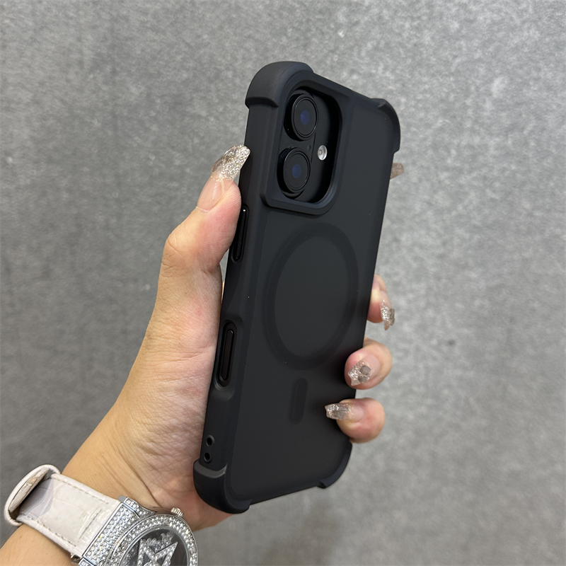 Four-corner anti-fall magnetic phone case for iPhone 11 12 13 14 15 16 ...