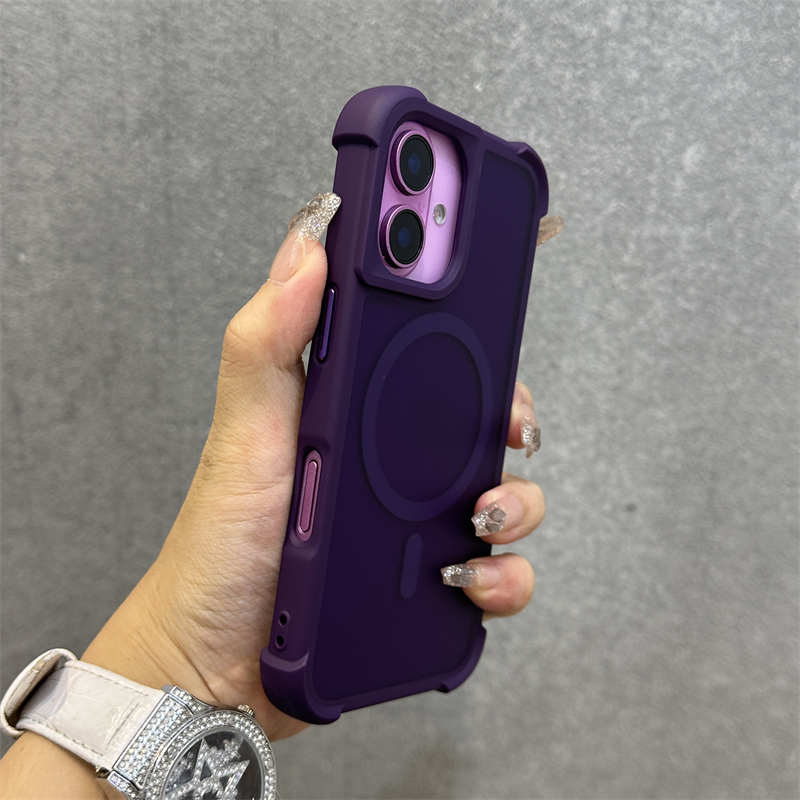 Four-corner anti-fall magnetic phone case for iPhone 11 12 13 14 15 16 ...
