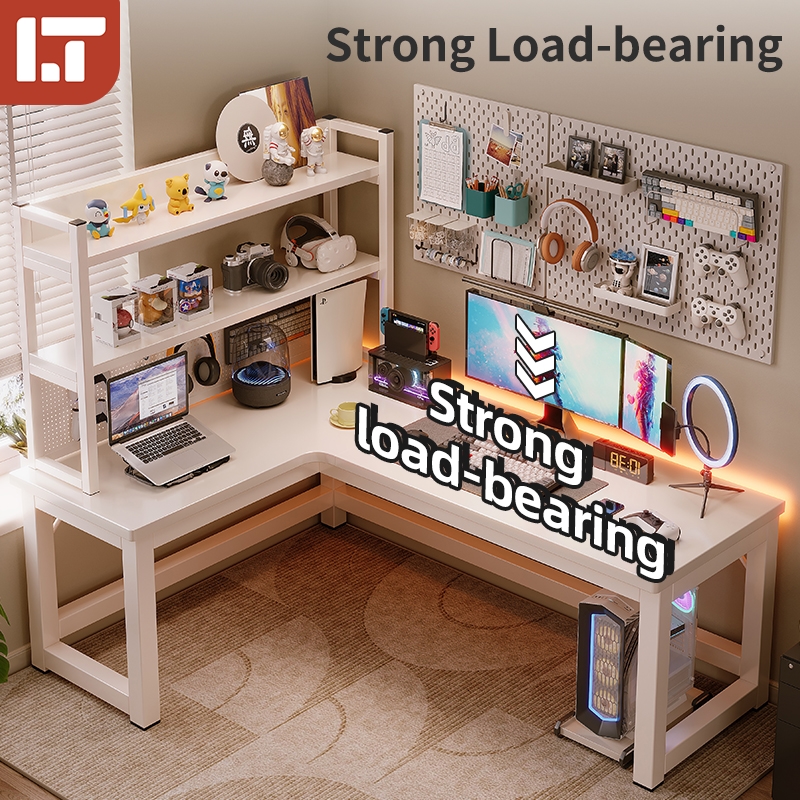 L Shape Study Table Meja Belajar Computer Desk Meja Komputer Laptop ...