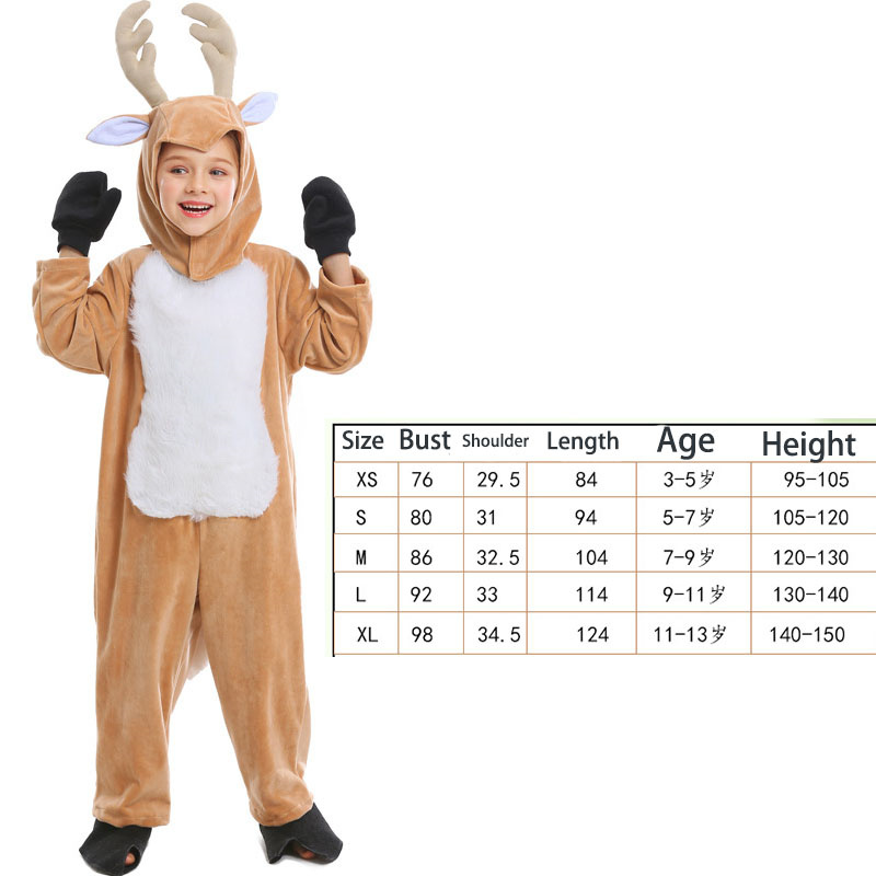 Deer Christmas Cosplay Costumes Christmas Spotted Deer Sika Deer Dress ...