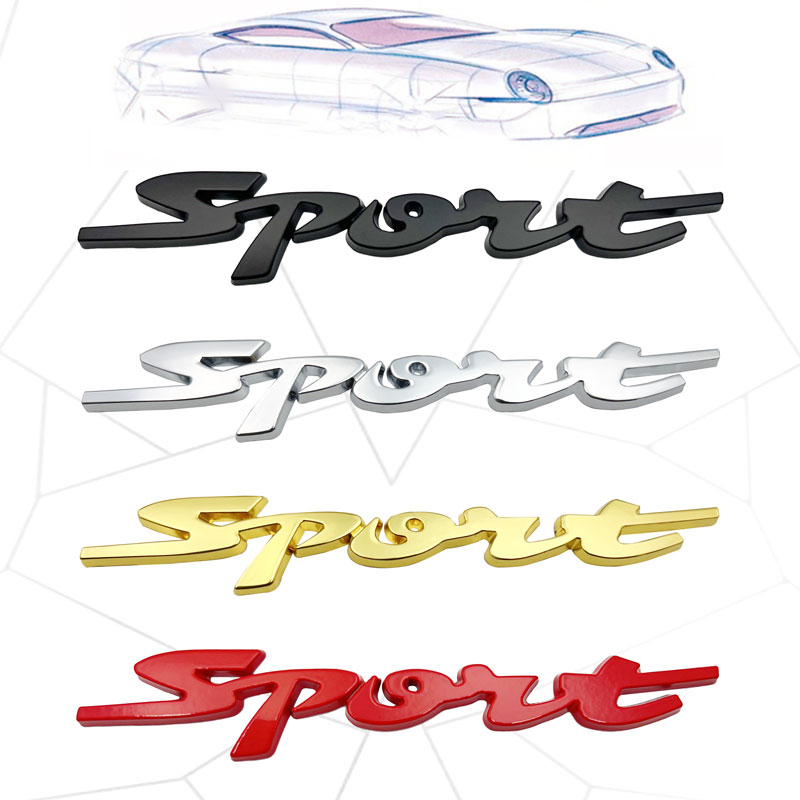Metal 3D Chrome Sport Logo Sticker Emblem Badge Car Trunk Auto body ...
