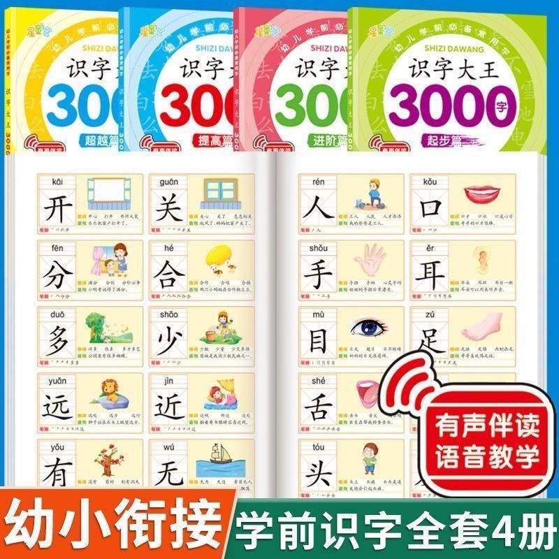 🔥Local Stock🔥 4本装 Preschool 300 Chinese Character Exercise Book / Learn ...