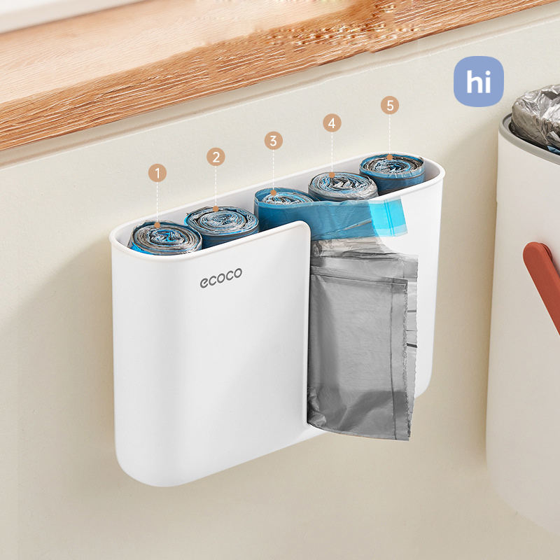 HI HOMES Kitchen Garbage Bag Storage Box Plastic Bag Storage Box Open ...