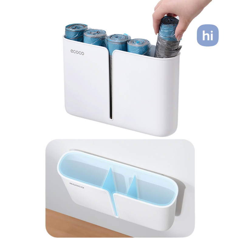 HI HOMES Kitchen Garbage Bag Storage Box Plastic Bag Storage Box Open ...