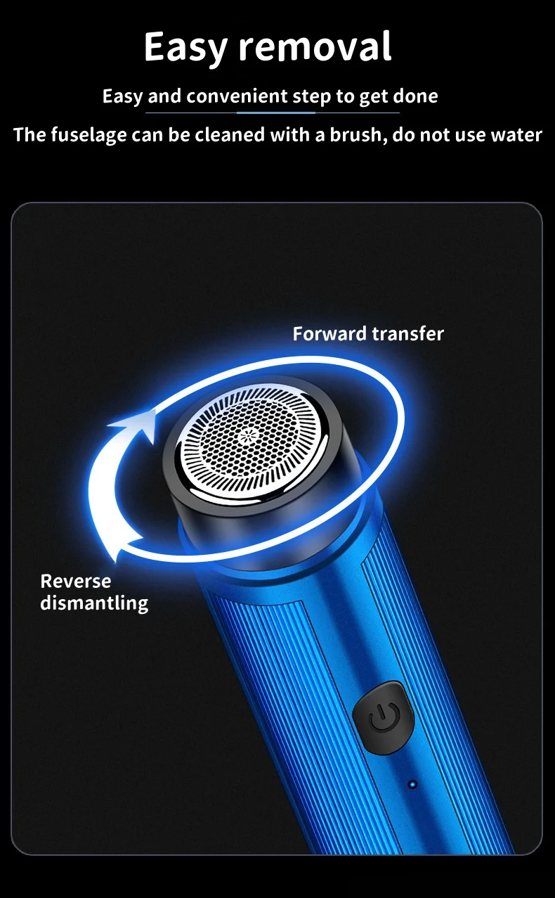 Portable Mini Electric Shaver Washable Beard Trimmer Men Shaver Razor ...