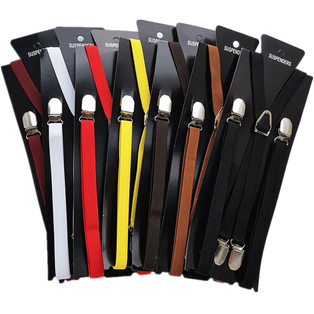 [READY STOCK] 1.5 cm Wide Unisex Adult Women Men Suspenders Solid color ...