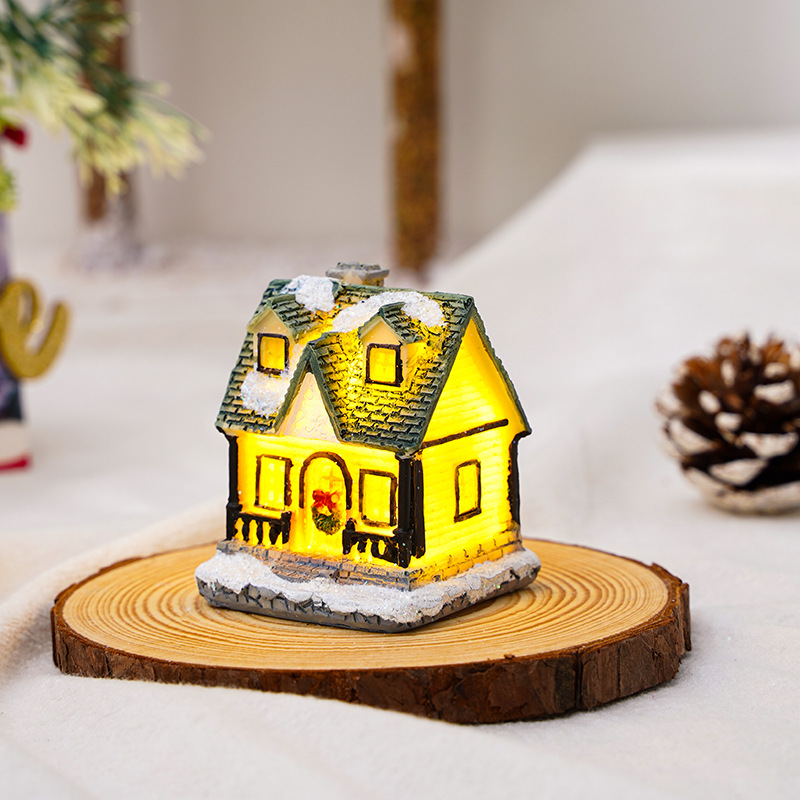New Led Light Up Lighted Christmas Party Decoration Small Houses ...
