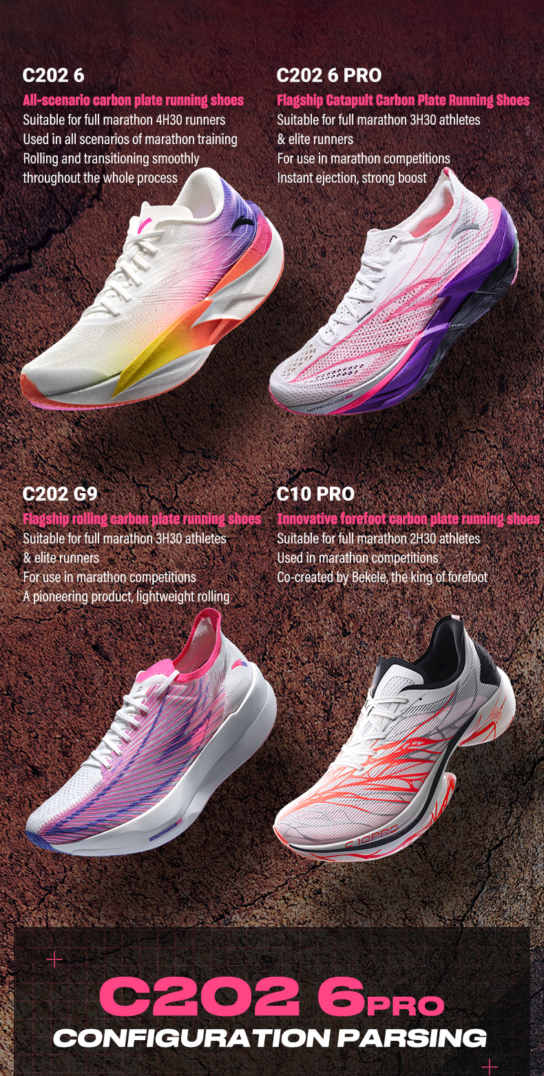 [Marathon-3H30] ANTA Men C202 6 PRO Running Shoes Race Run Carbon Plate 2E Kasut Larian ...