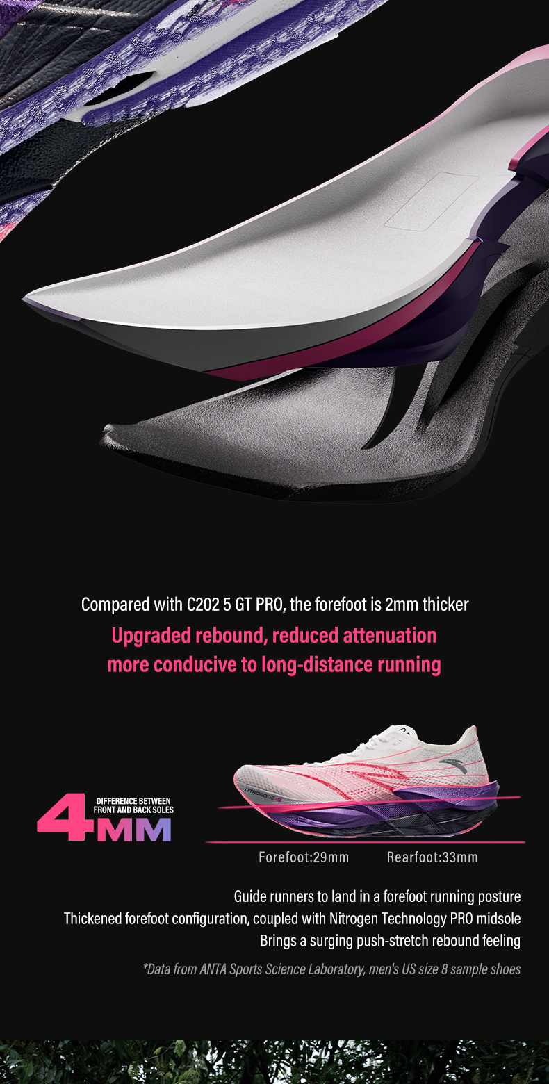 [MARATHON 3H30] ANTA Men C202 6 PRO Running Shoes Race Training Carbon Plate Kasut Larian ...