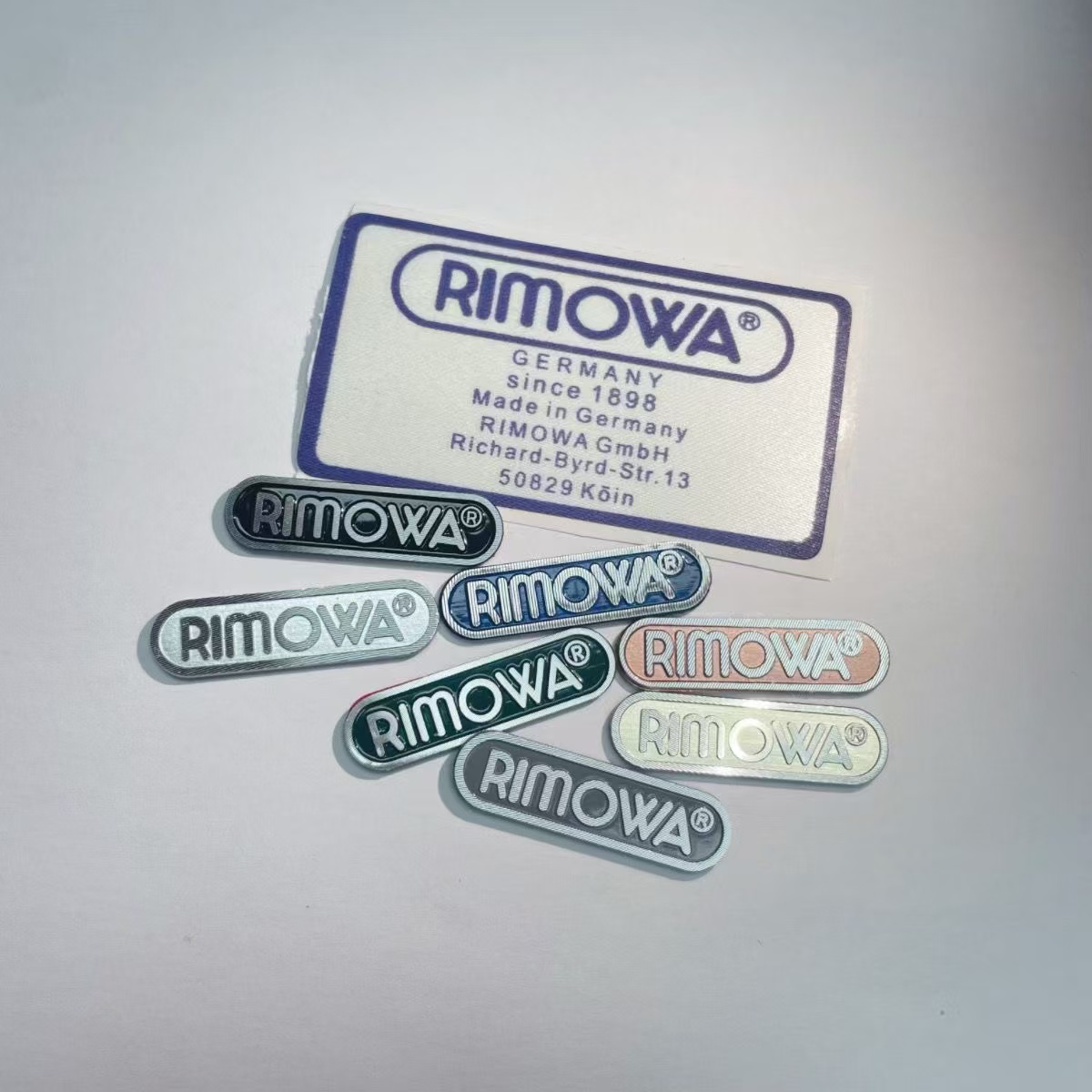 Waterproof aluminum alloy Rimowa logo, luggage label sticker | Shopee ...