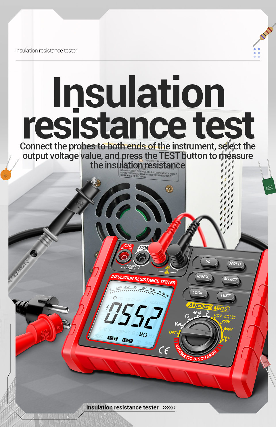 ANENG MH15 Insulation Resistance Multifunctional Digital Meter ...
