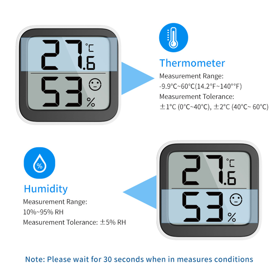 3Life Mini Temperature And Humidity Meter With Comfort Display Real ...