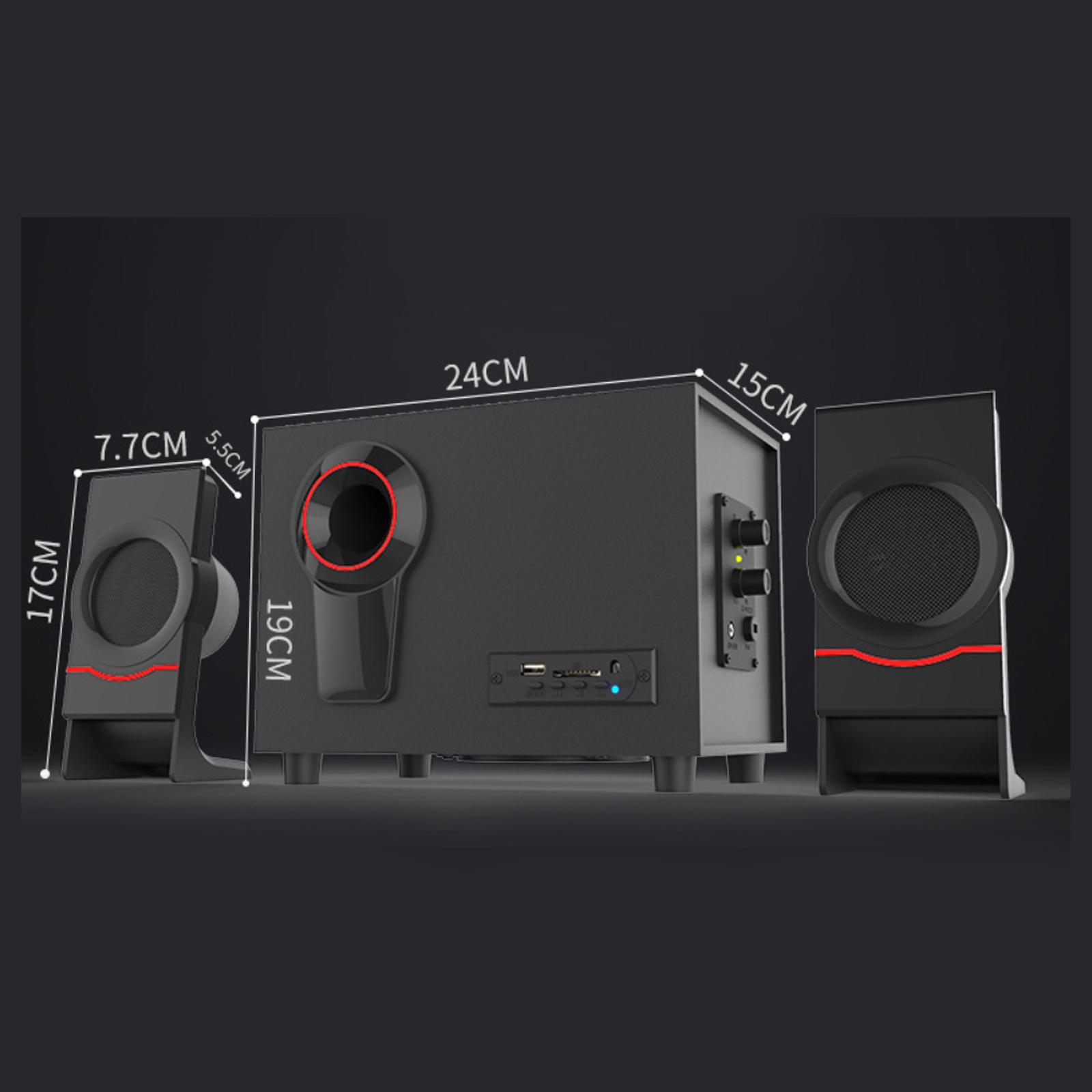【Malaysia Spot Sale】USB Bass Speaker Set Bluetooth Strong Bass Stereo ...