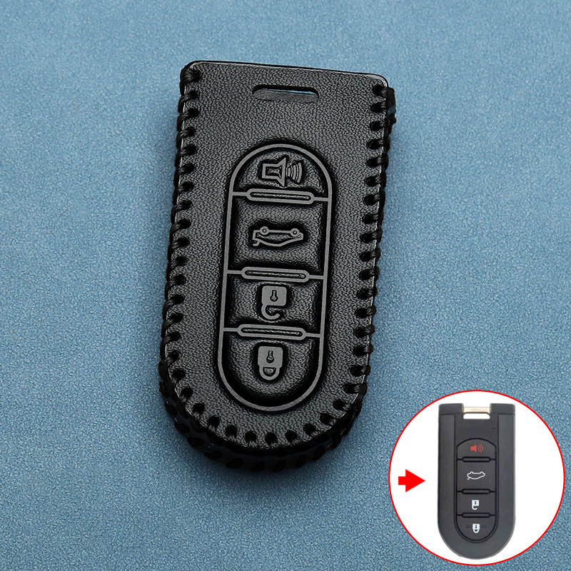 Genuine Leather Car Remote Key Case Compatible With Perodua Bezza/MYVI ...