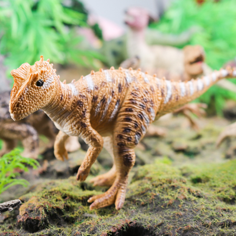 Dinosaur Set Carnotaurus Styracosaurus Tyrannosaurus rex Ceratosaurus ...