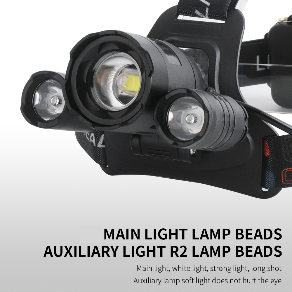 [CLEARANCE SALE] BORUiT RJ-3000 LED Zoom Headlight 5 Mosdes 3000LM USB ...