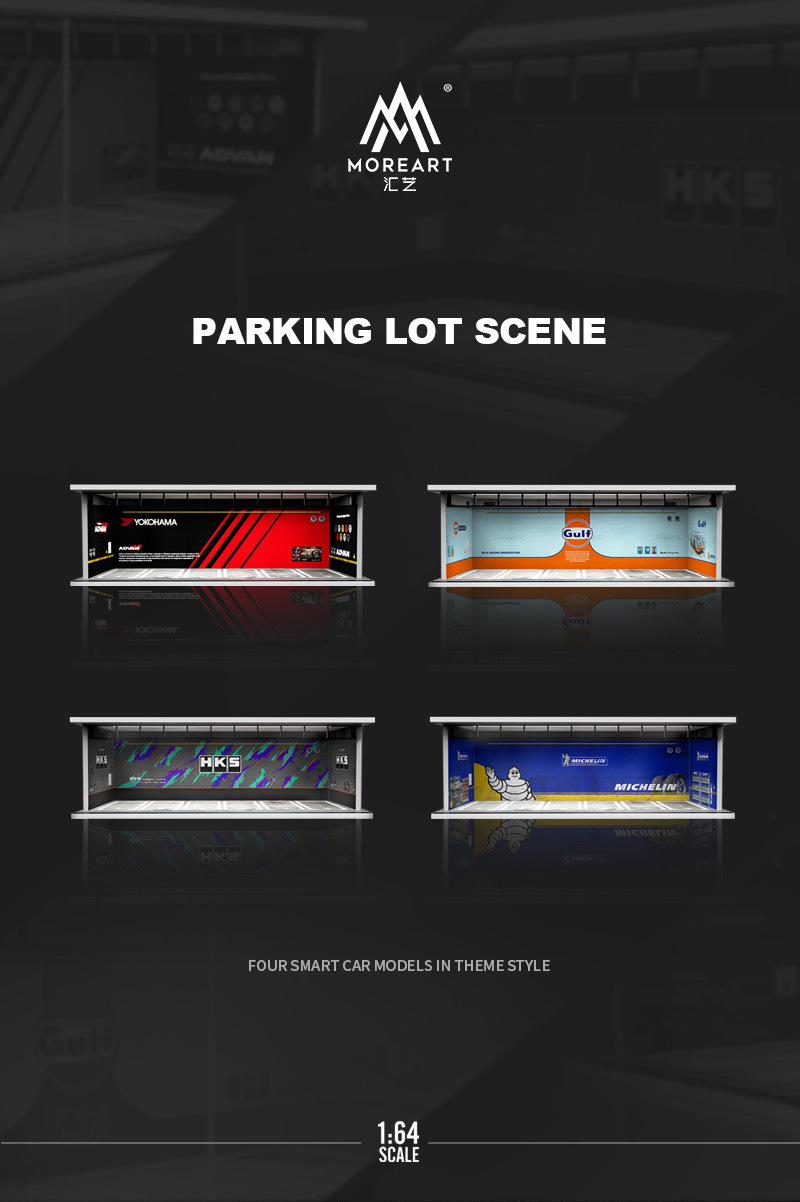 Scene Model 1/64 Car Model Scene Street View Underground Parking Lot ...