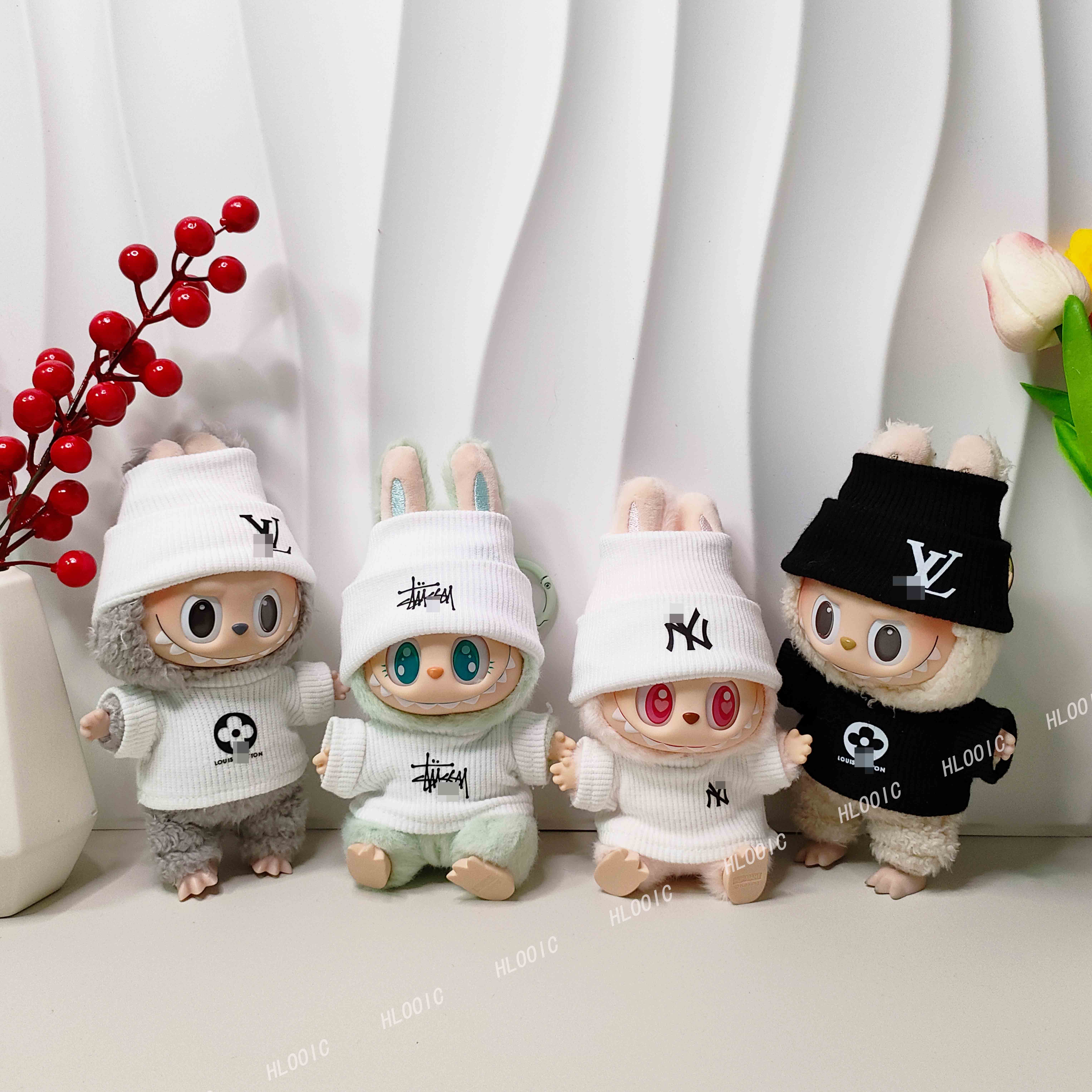 15cm 17cm Labubu clothes hat bag skirt Labubu V1 V2 V3 little milan ...