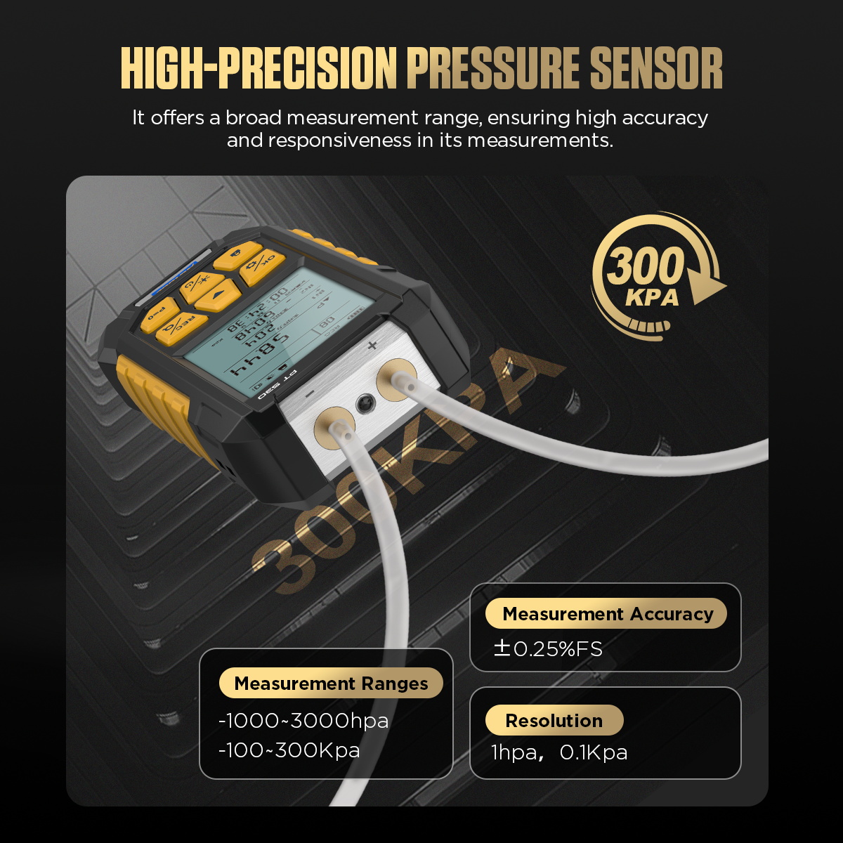 AUTOOL Digital Manometer PT530 300KPa Manifold Gauge Differential ...