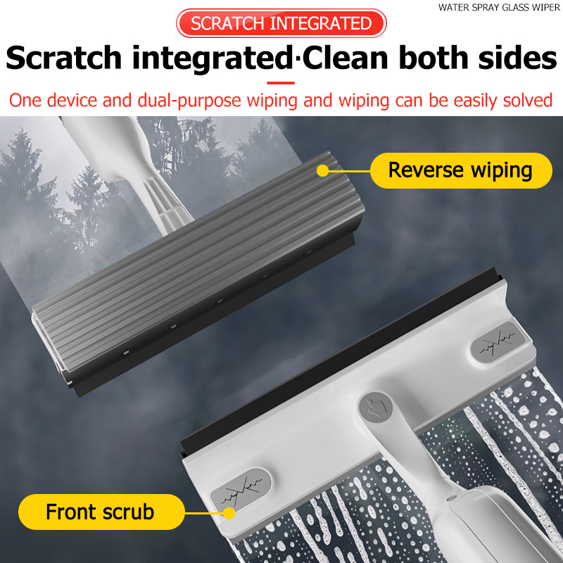 [3in1 wash/scrape/spray] spray window squeegee 32*135cm give away cloth ...