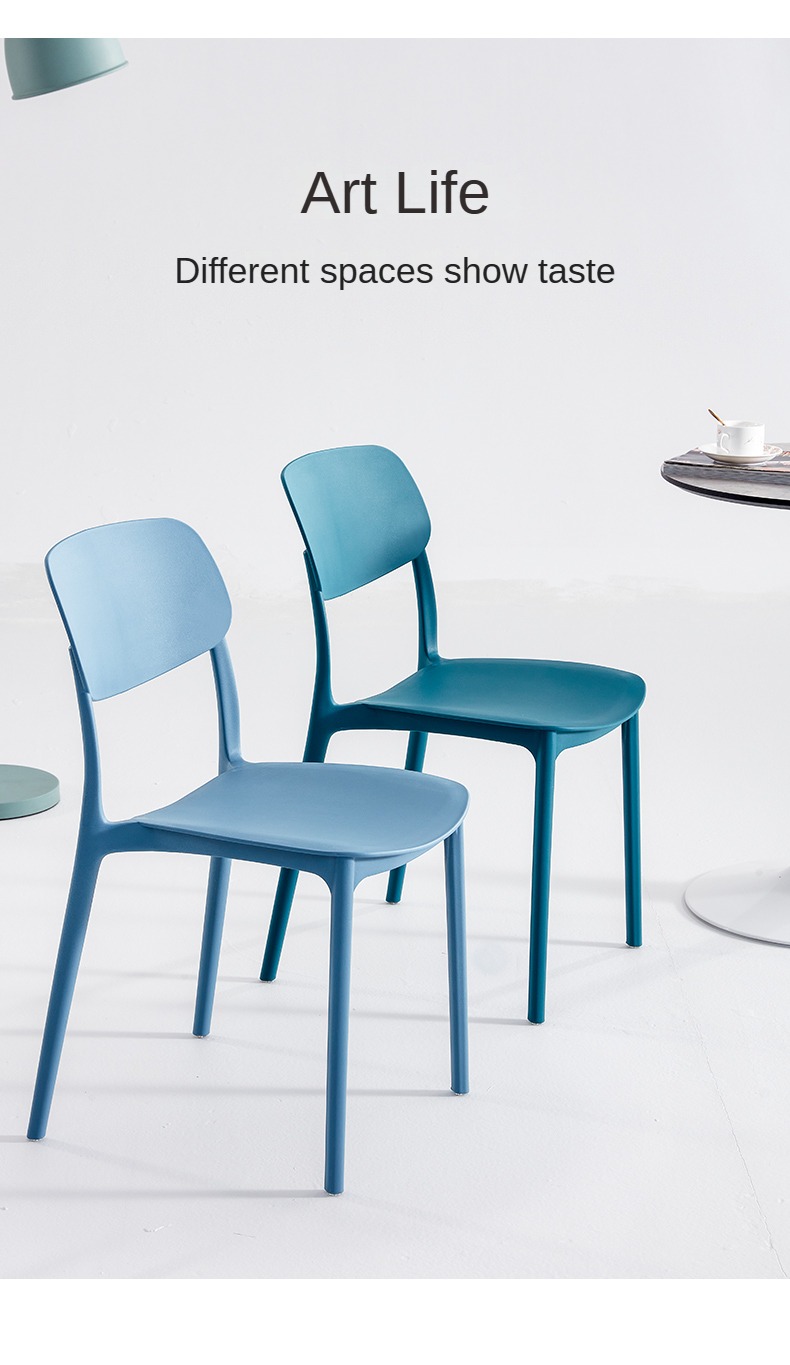 【LingLing】Nordic Candy Chair Plastic Chair Cafe Chair Dining Chair ...