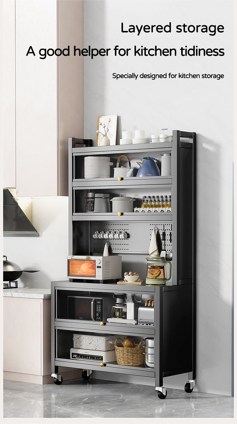 5/6 layer Rak Kabinet Dapur Kitchen Cabinet Rack Kitchen Storage Racks ...