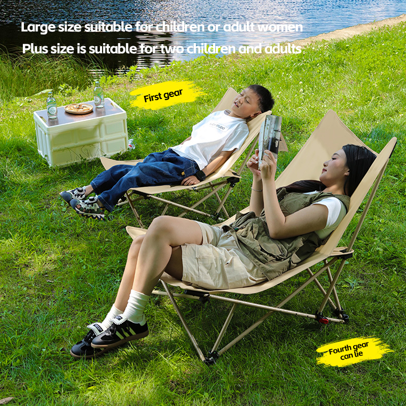Foldable Shell Stool Reclining Camping Chair Rest Folding Recliner ...