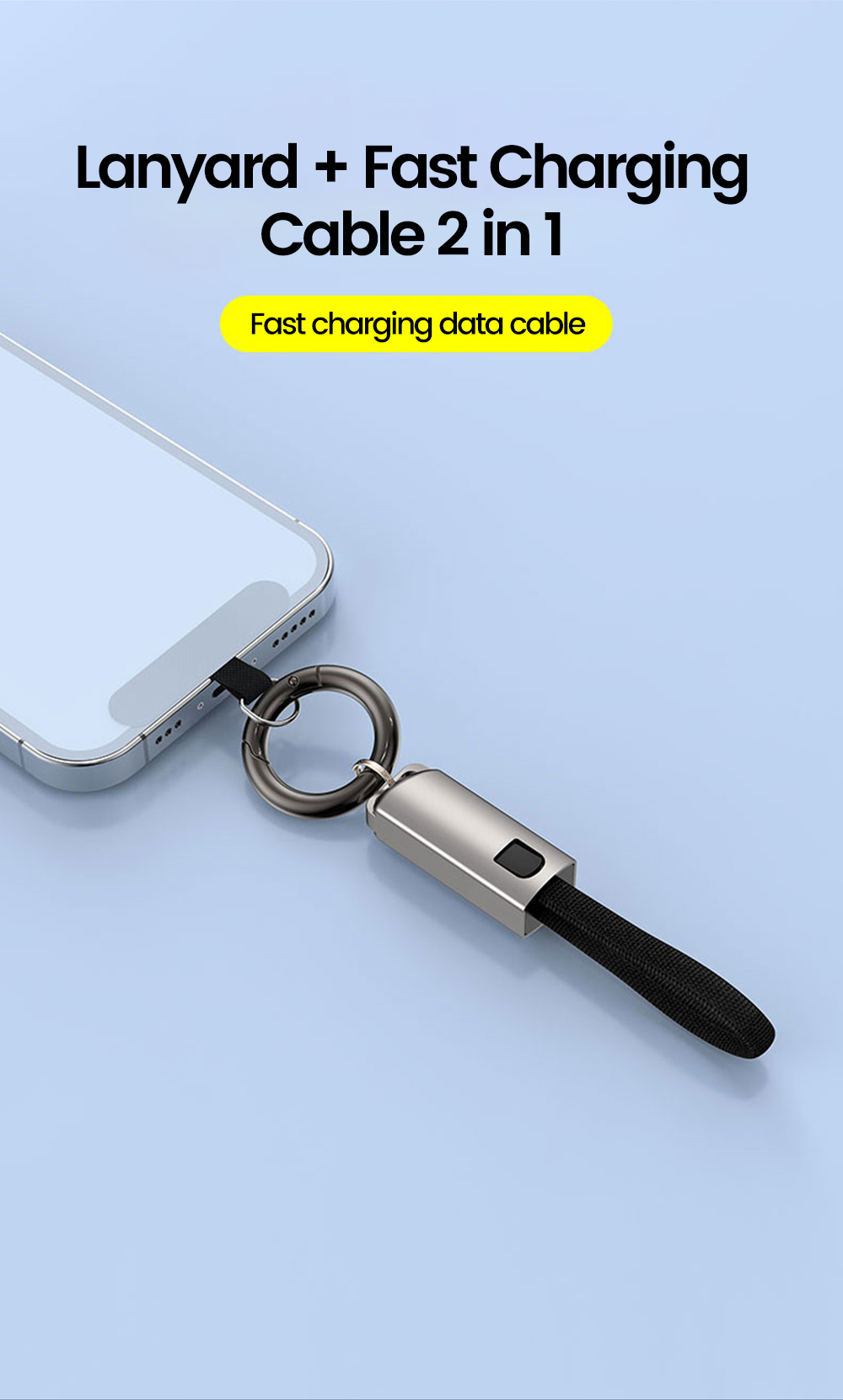 Twitch 65W Fast Charging Zinc Alloy Keychain Type C to Type C Data ...