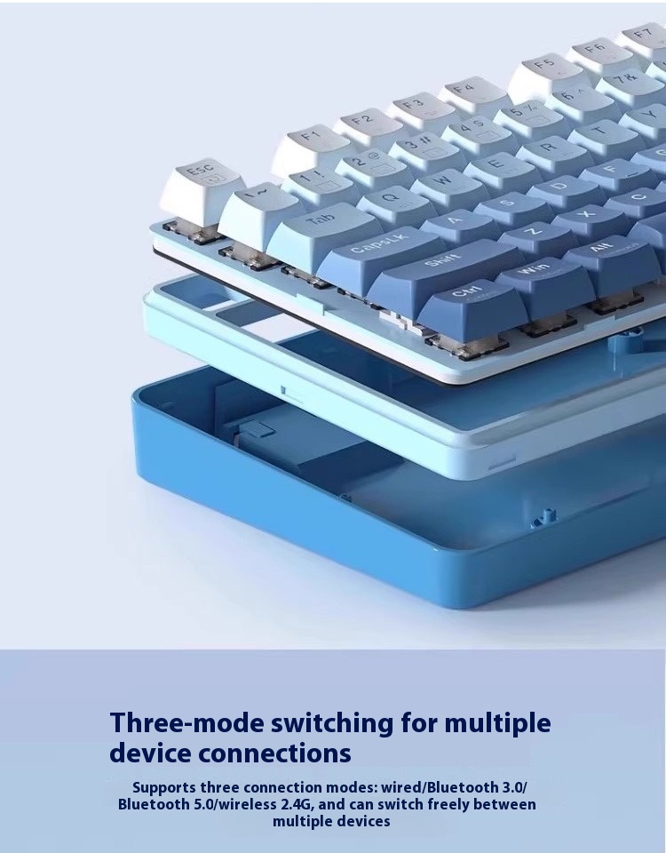 REDRAGON KS104 Wireless Mechanical Keyboard 100% Hot swappable RGB GASKET Custom Gaming Keyboard ...