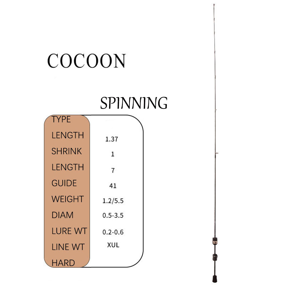 INSECT-COCOON Only 41g Single Piece Integrated Fishing Rod Non ...