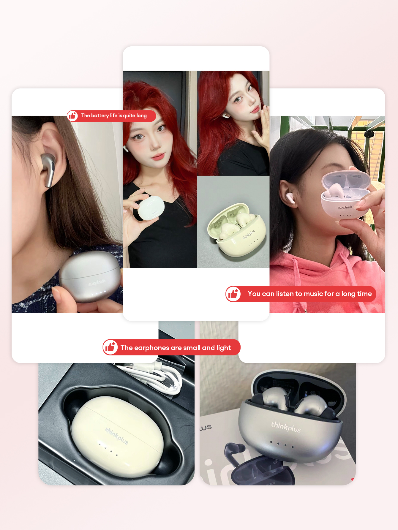 Lenovo LP5 Pro Bluetooth Earphone HIFI Stereo Sound Up to 18 Hours of Battery Life Wireless ...