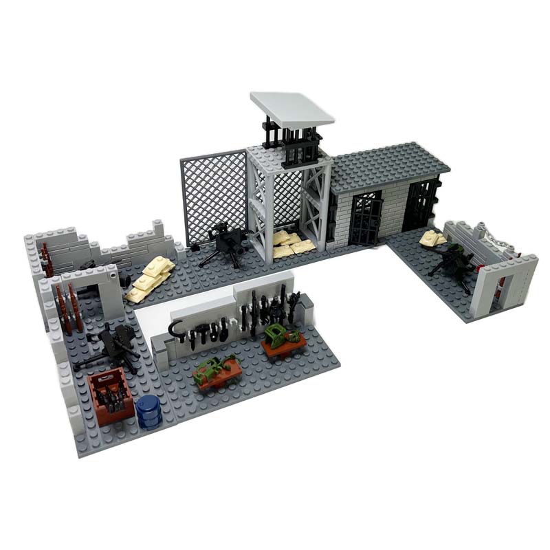 MOC Military Watchover Set Building Block Transformable Bunker Soldier ...