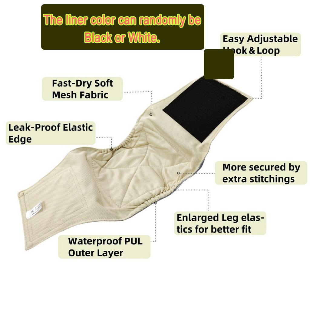 Washable Male Dog Belly Band Stylish Pattern Diaper Wrap for Male Dogs ...