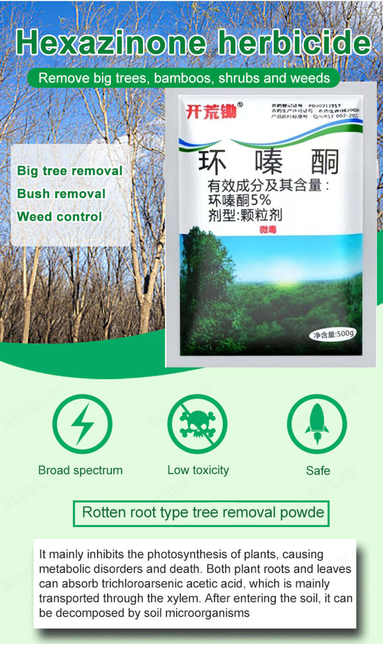 【Strong destructive power】Effective weed control Removing big trees and ...