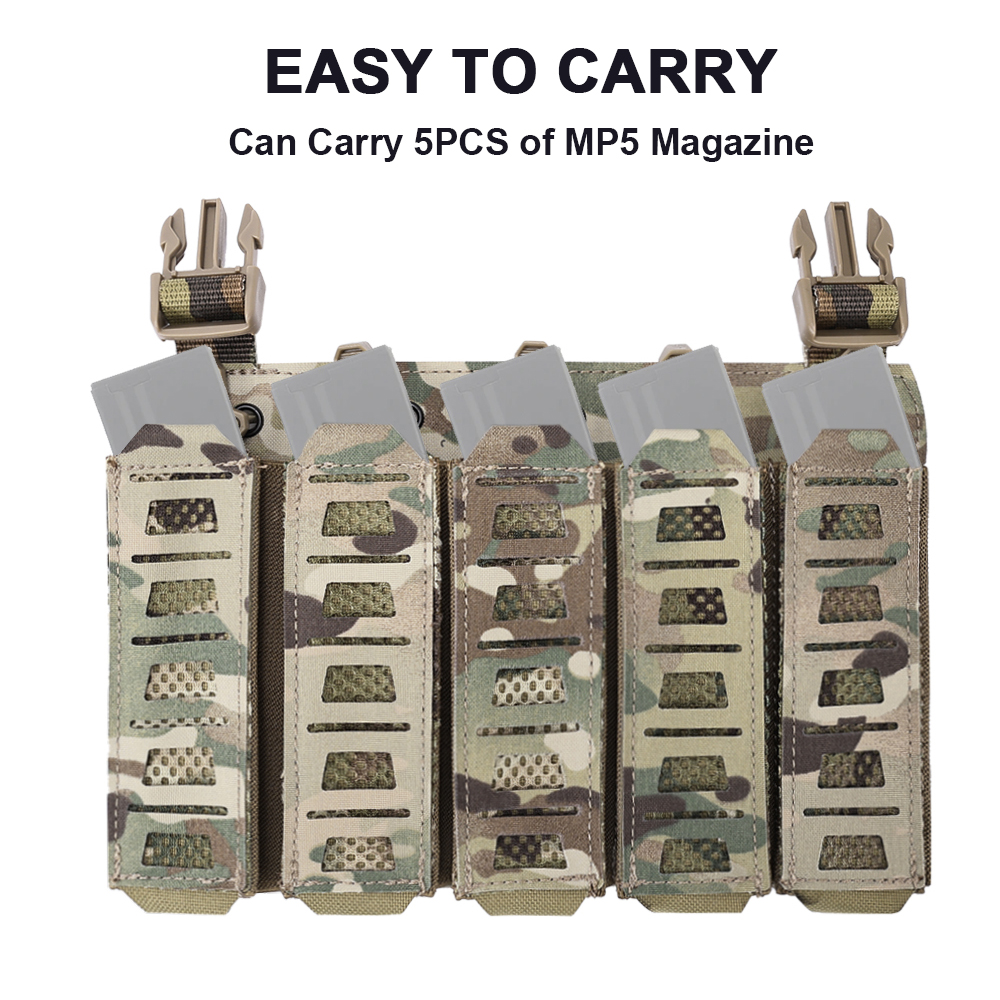 SINAIRSOFT Tactical MP5 MP7 Magazine Pouch With Hook&Loop and Elastic ...