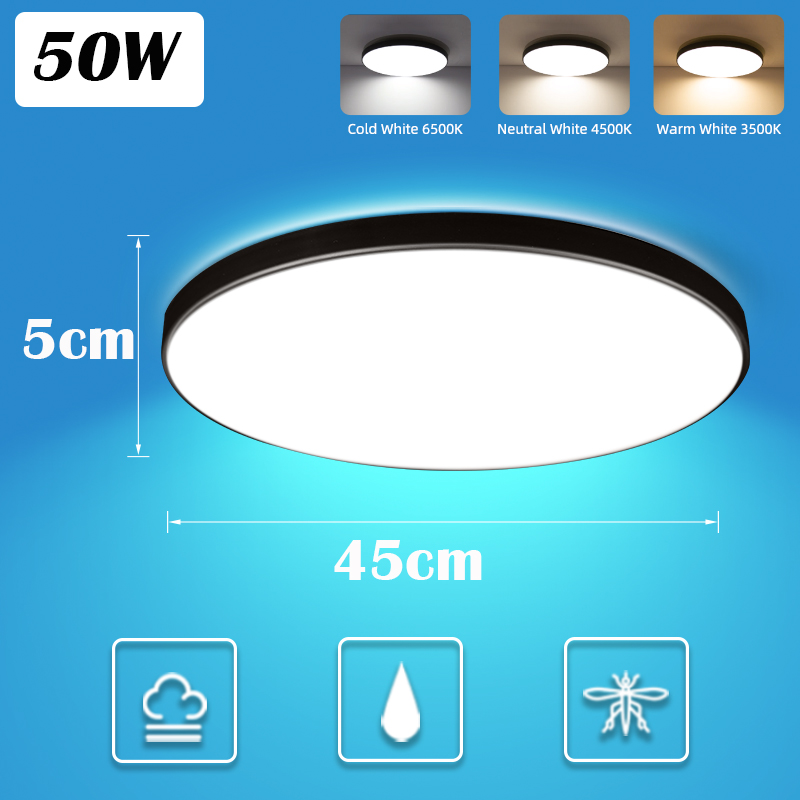Led Ceiling Light Tri-color Ceiling Lamp Ultra Thin Lamp 18W 30W 40W ...