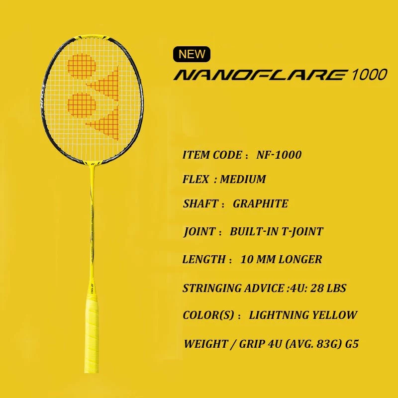 YONEX ASTROX NANOFLARE 1000Z Badminton Racket Full CarbonSingle 4U 83g ...