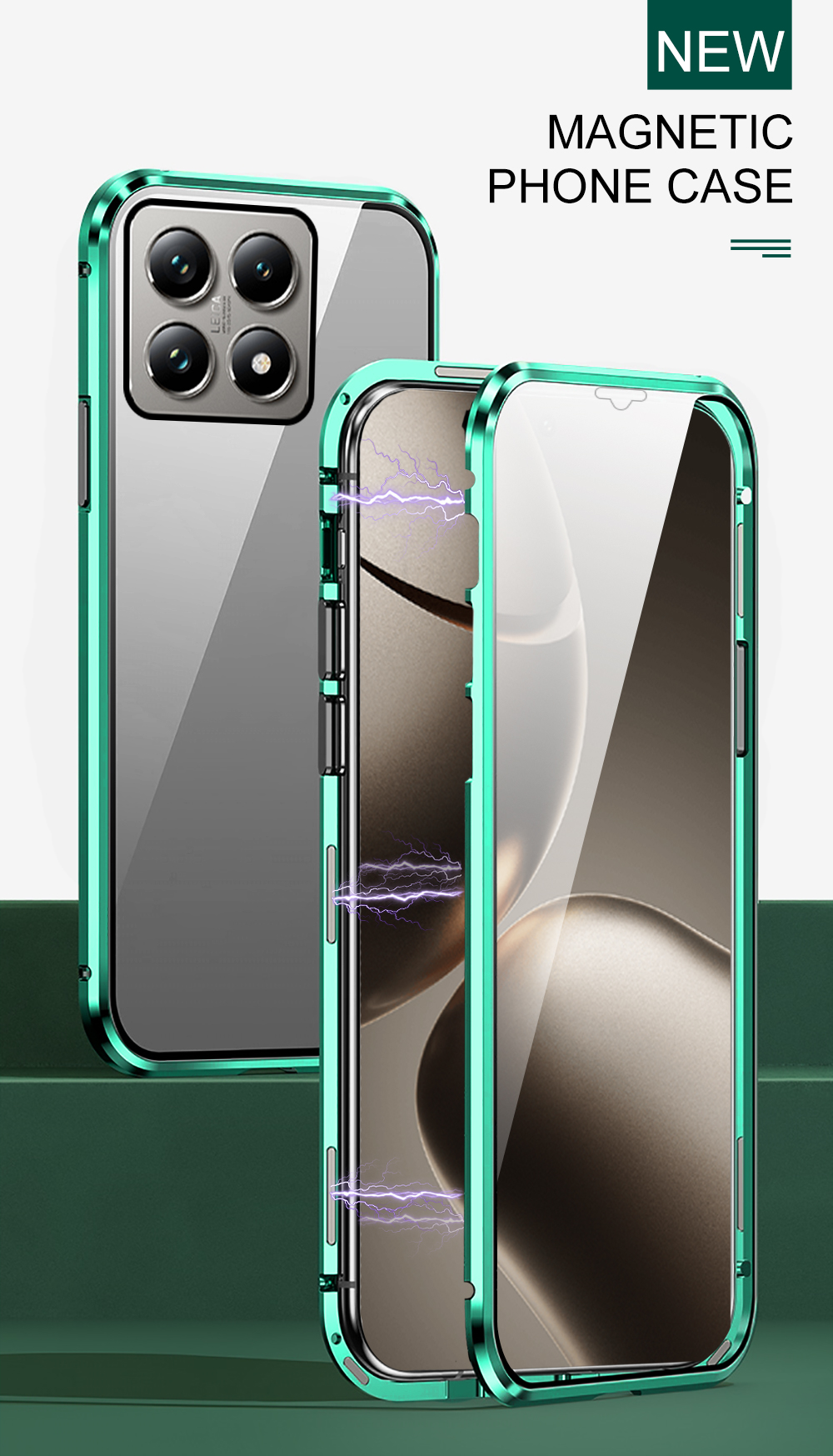 360° Metal Magnet Attraction Flip Case for Xiaomi 15 14 ultra 14T 13t ...