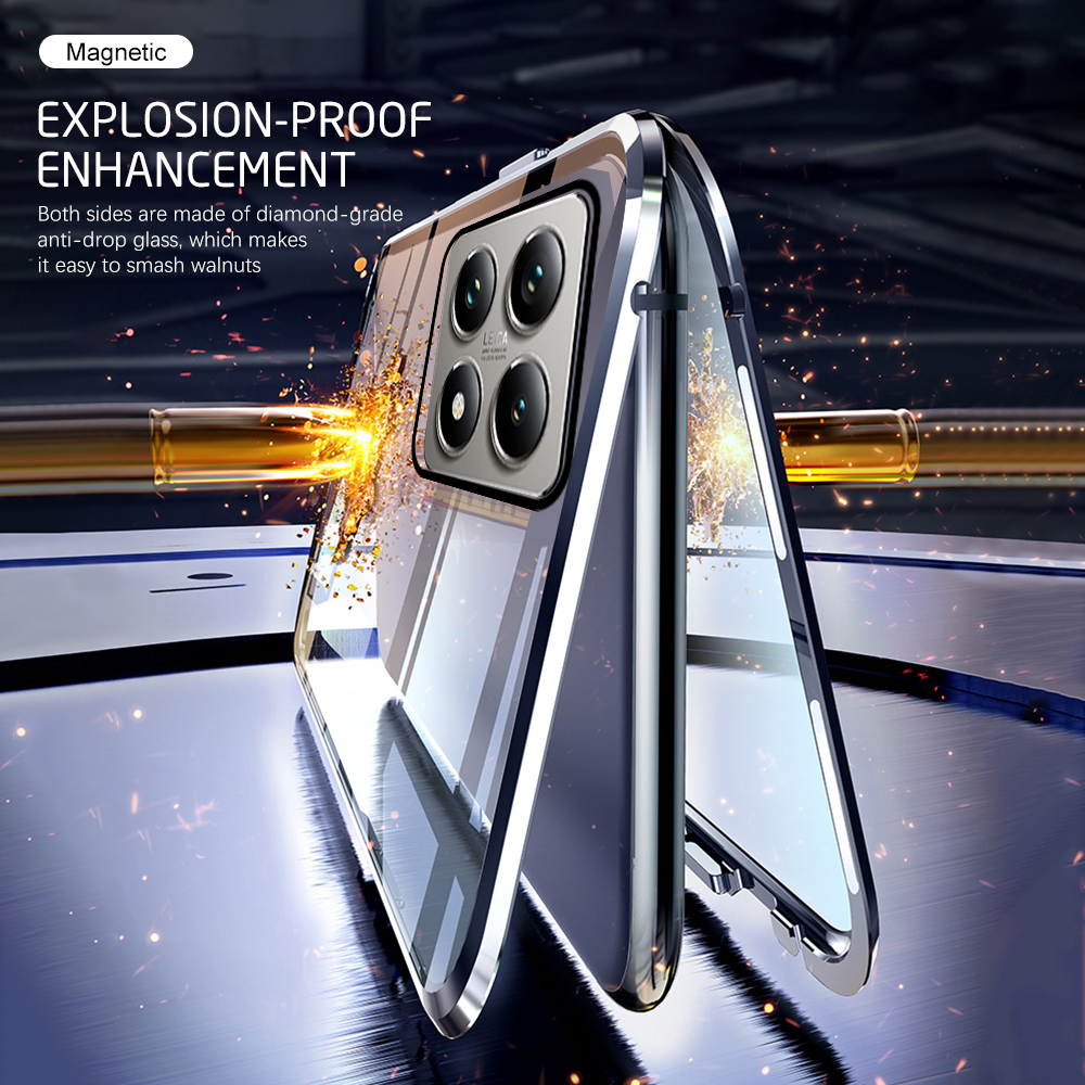 360° Metal Magnet Attraction Flip Case for Xiaomi 15 14 ultra 14T 13t ...