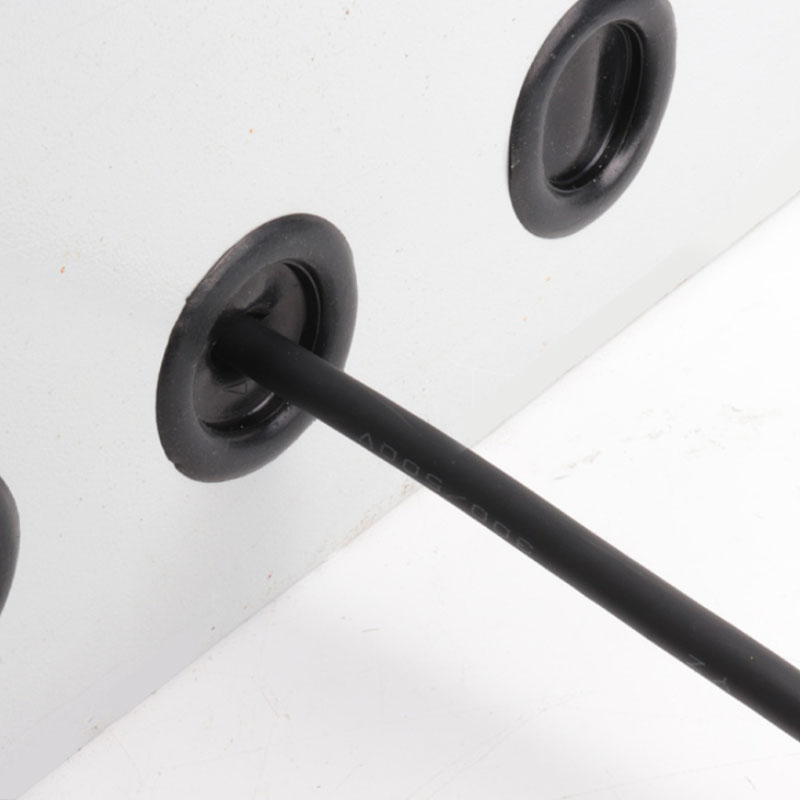 Black Single Side Guard Coil Rubber Sealing Plugs Hole Plug Electrical ...