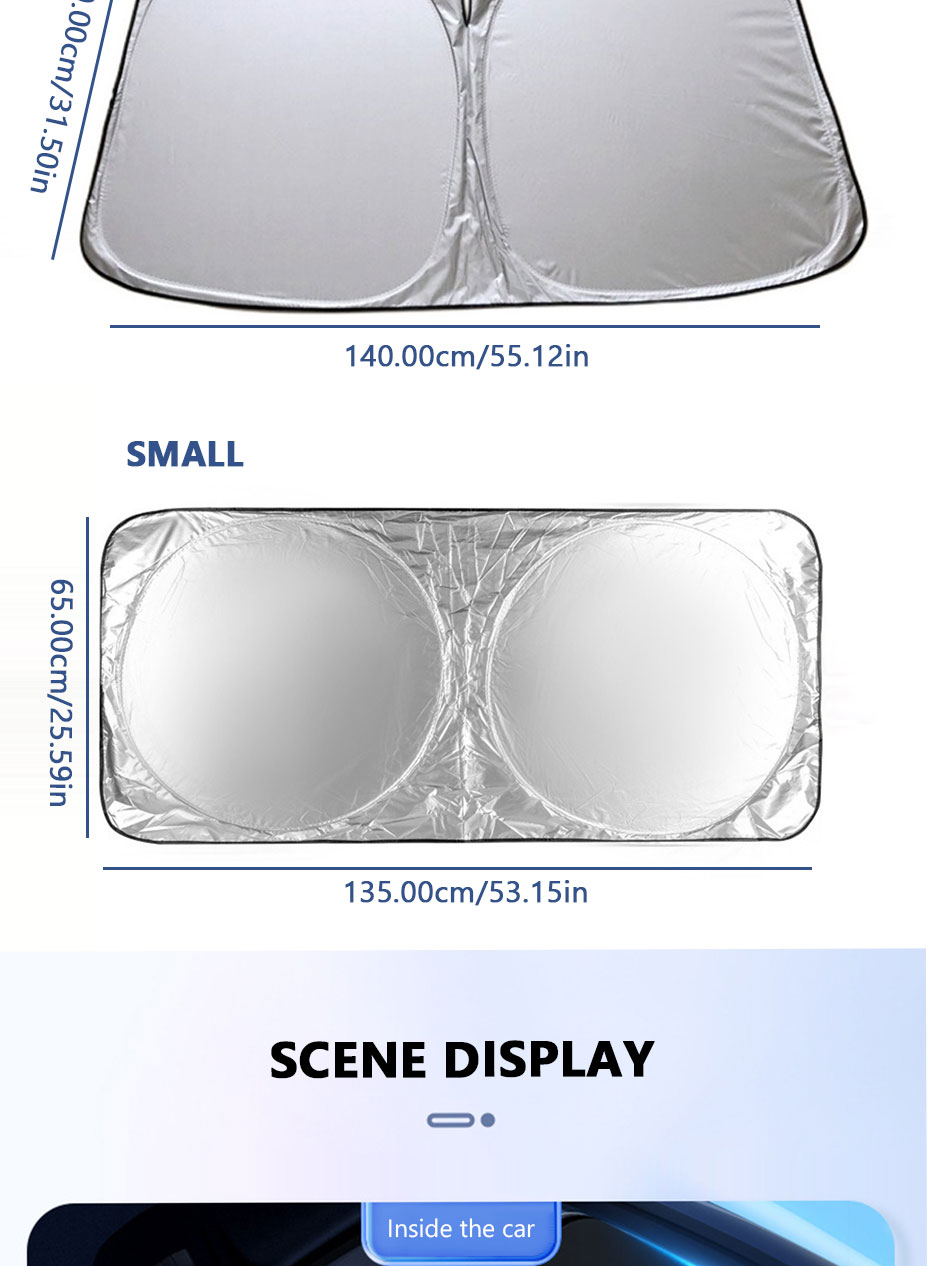SEAMETAL Car Sun Shade Cover Car Windscreen Sunshade Car Front Window ...