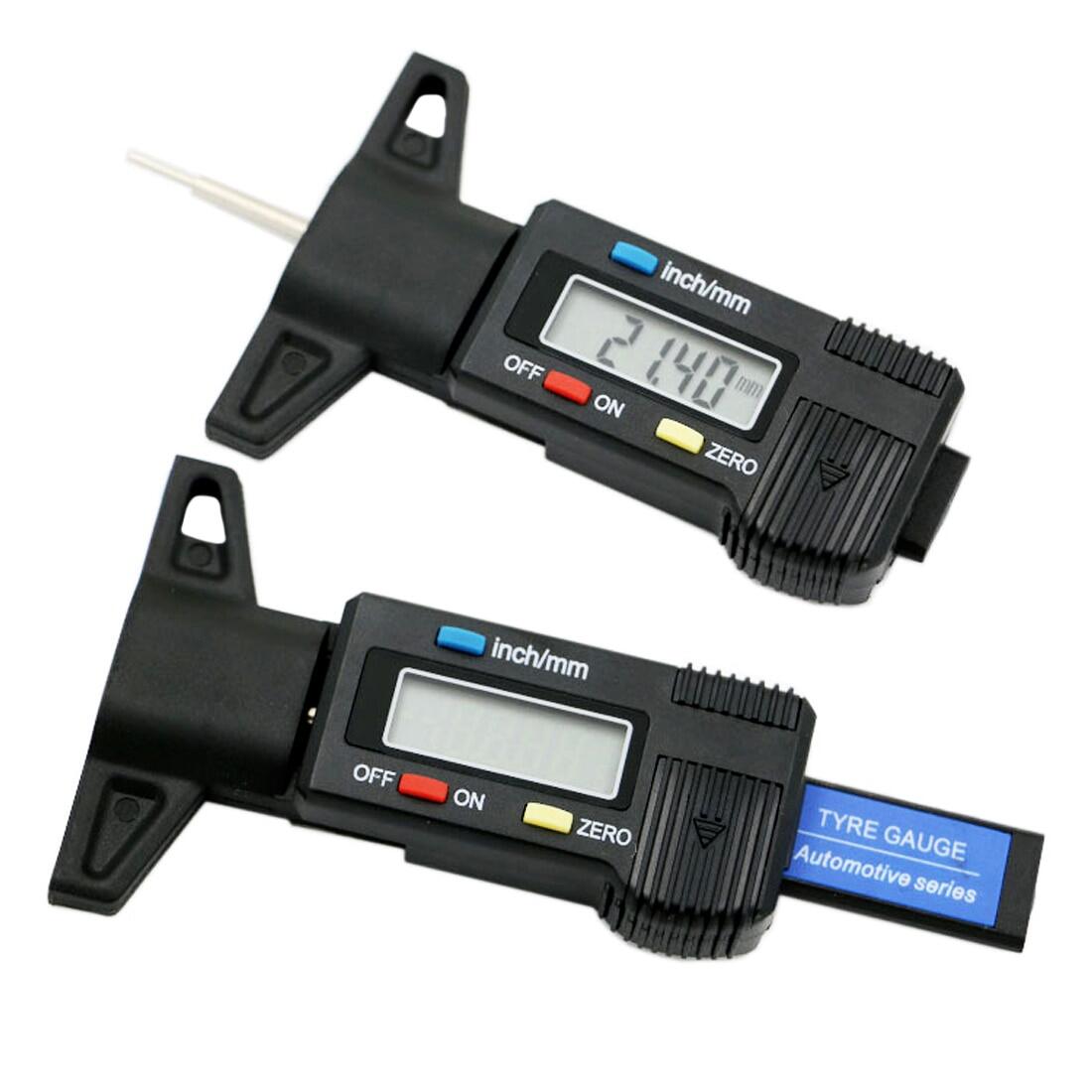 25.4mm LCD Digital Car Tyre Thread Depth Measuring Tool Thickness ...