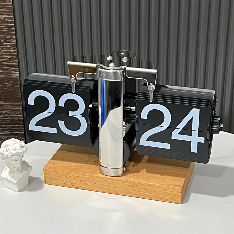 [SzluzhenbcMY] Clock Retro Digital Decoration Mechanical Flip Clock ...