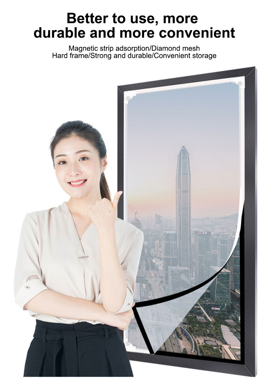 magnetic net window frame Magnetic Mosquito Net For Window Netting ...